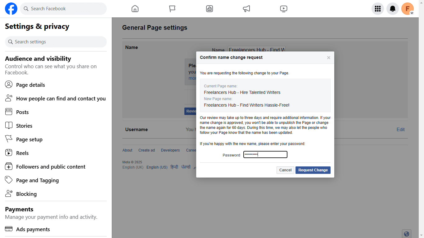Change Your Facebook Page Name in 2025: Here’s How